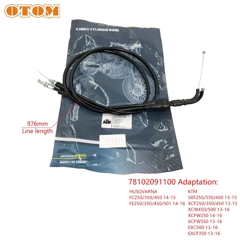 OTOM кабель дроссельной заслонки мотоцикла, акселератор, Тяговая линия, топливные трубки, стальная проволока для KTM HUSQVARNA EXC SXF XCF FE FC 250 350 450 500 78102091100
