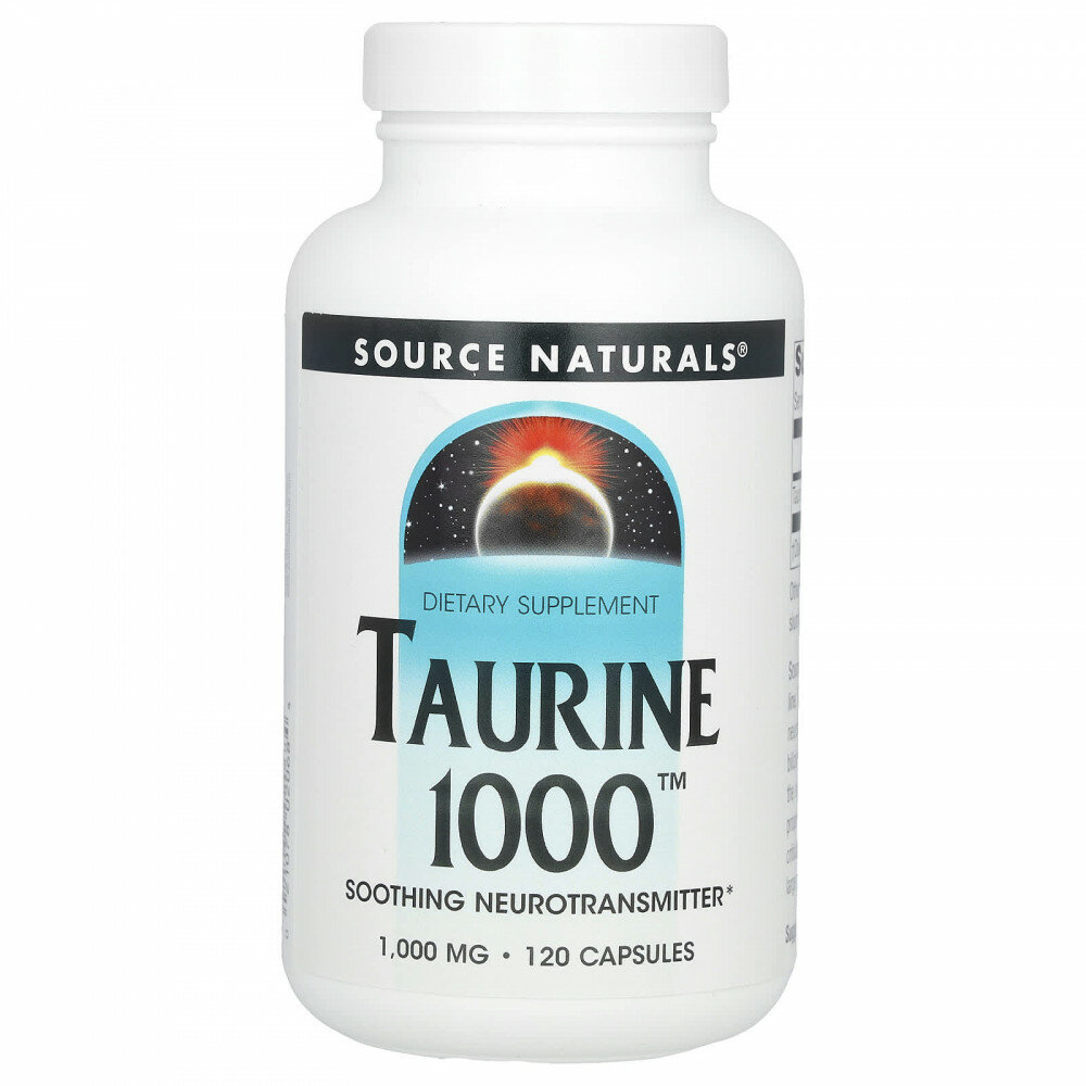 Source Naturals, таурин, 1000 мг, 120 капсул