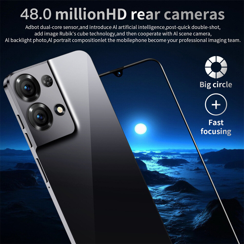 Популярный смартфон Reno8pro с большим экраном 6,8 дюйма и 2+16G