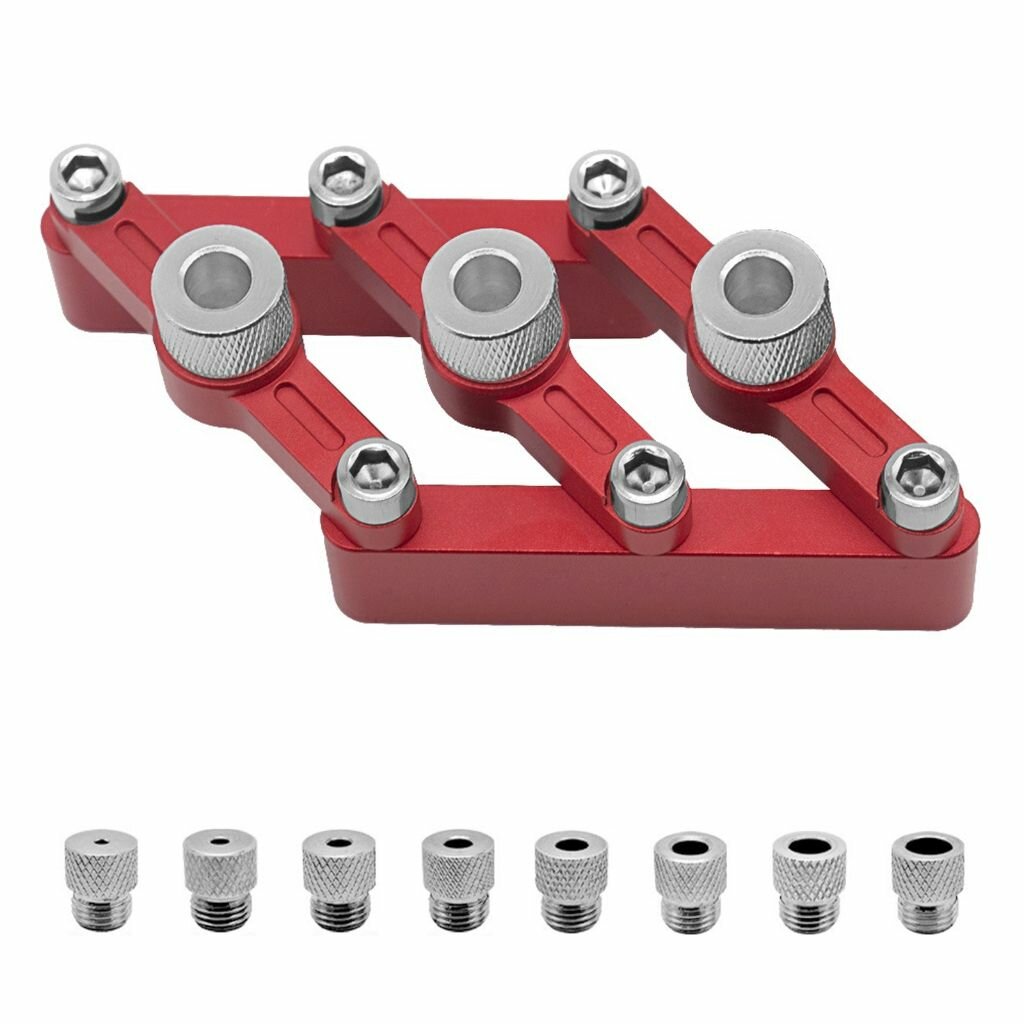 Деревообрабатывающий самоцентрирующийся круглый деревянный шип для открывания отверстий "три в одном" -упаковка 2