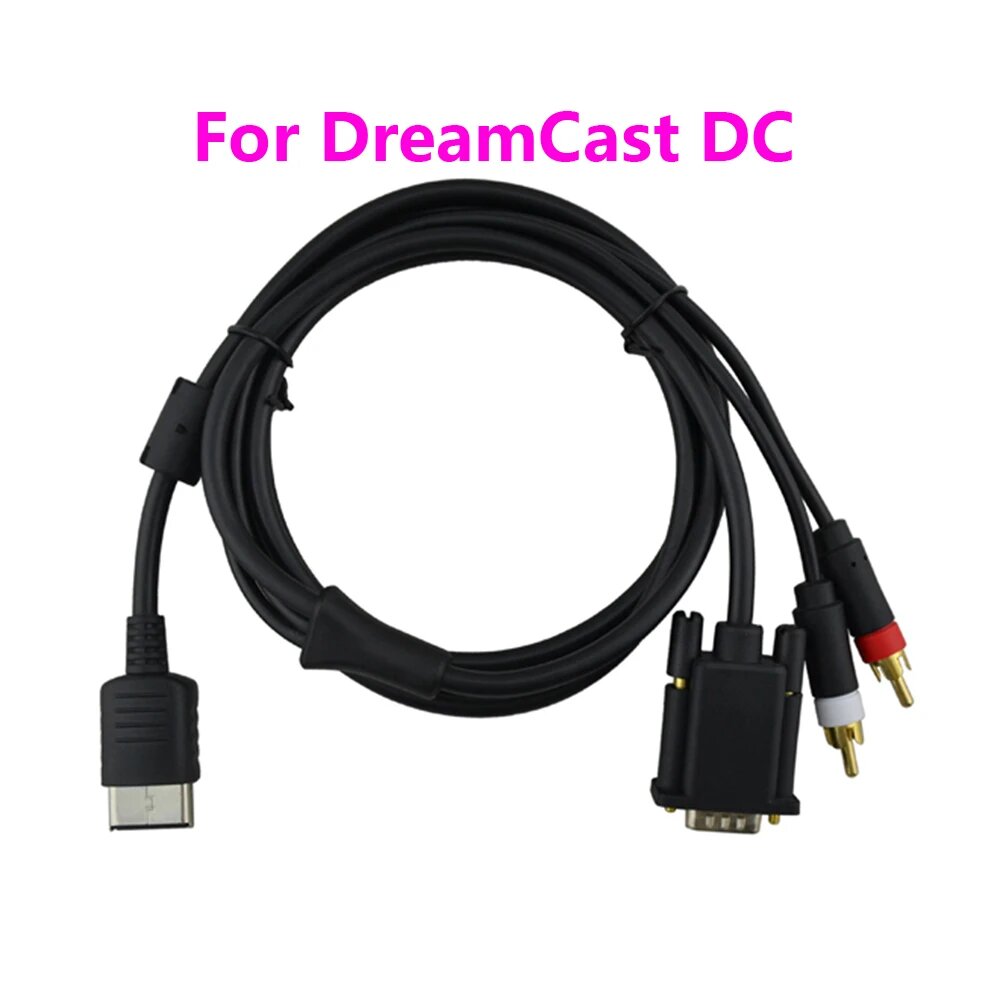 1,8 м кабель VGA Box для SEGA для DreamCast DC VGA кабель RCA Звуковой адаптер HD Box кабель консоль для видеоигр PAL NTSC