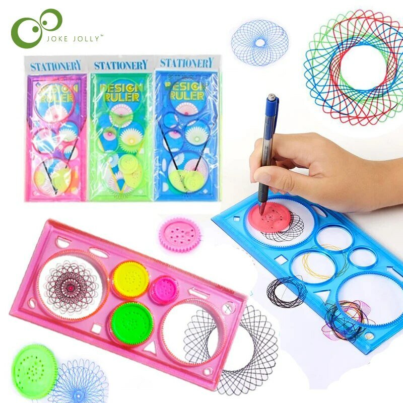 3 шт. Живопись Спирограф Многофункциональная Геометрическая Линейка Детская Рисовальная Пластиковая Линейка Художественные Обучающие Игрушки для Детей GYH