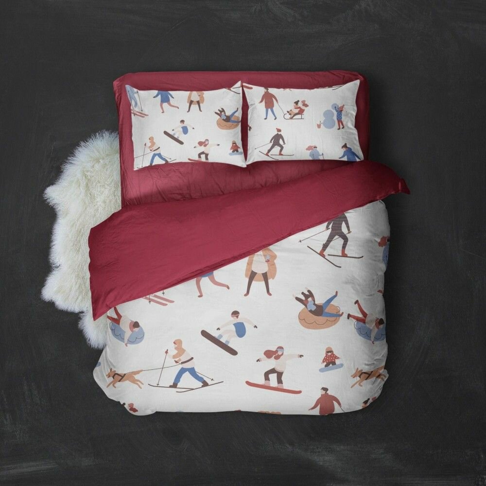 Арт комплект постельного белья На горке, 2х спальный, 50/70