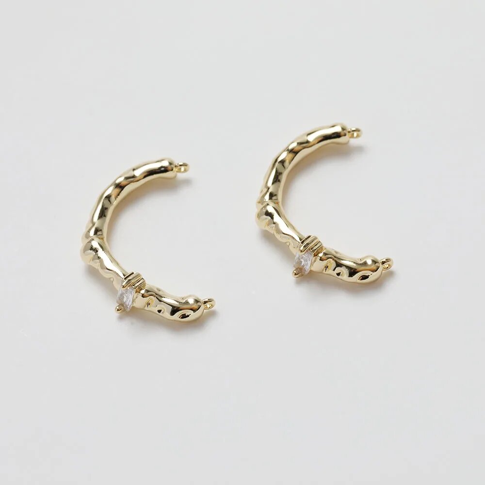 Комплект колец из латуни с покрытием 14K золота 14K Gold