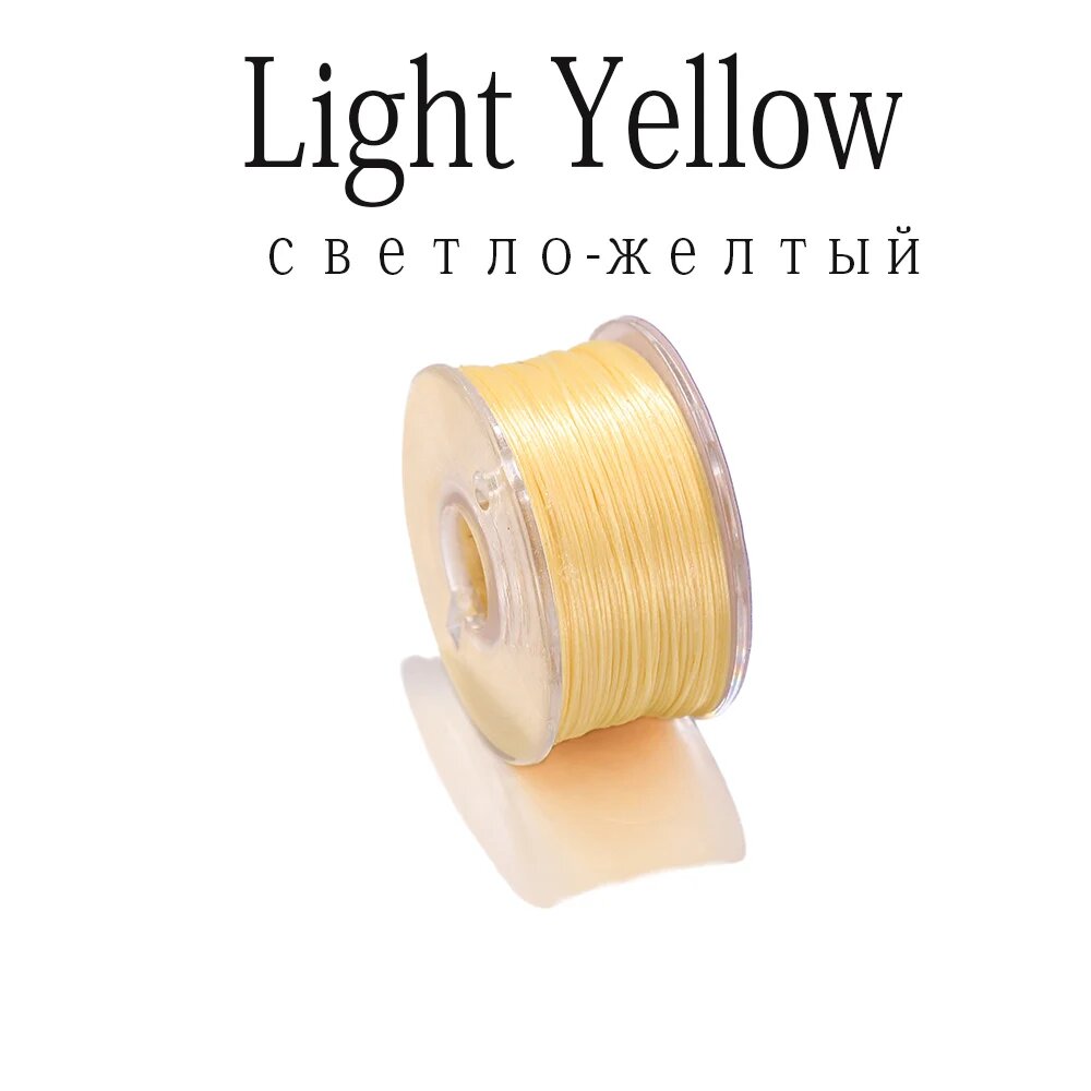 Нитки для бисера AGCFABS 50 ярдов Светло-желтый, Флуоресцентный желтый