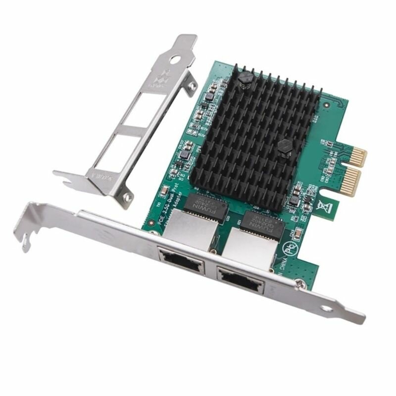 Беспроводной модем, Гигабитная сетевая карта PCIE 2.5G 2 порта, 1 комплект