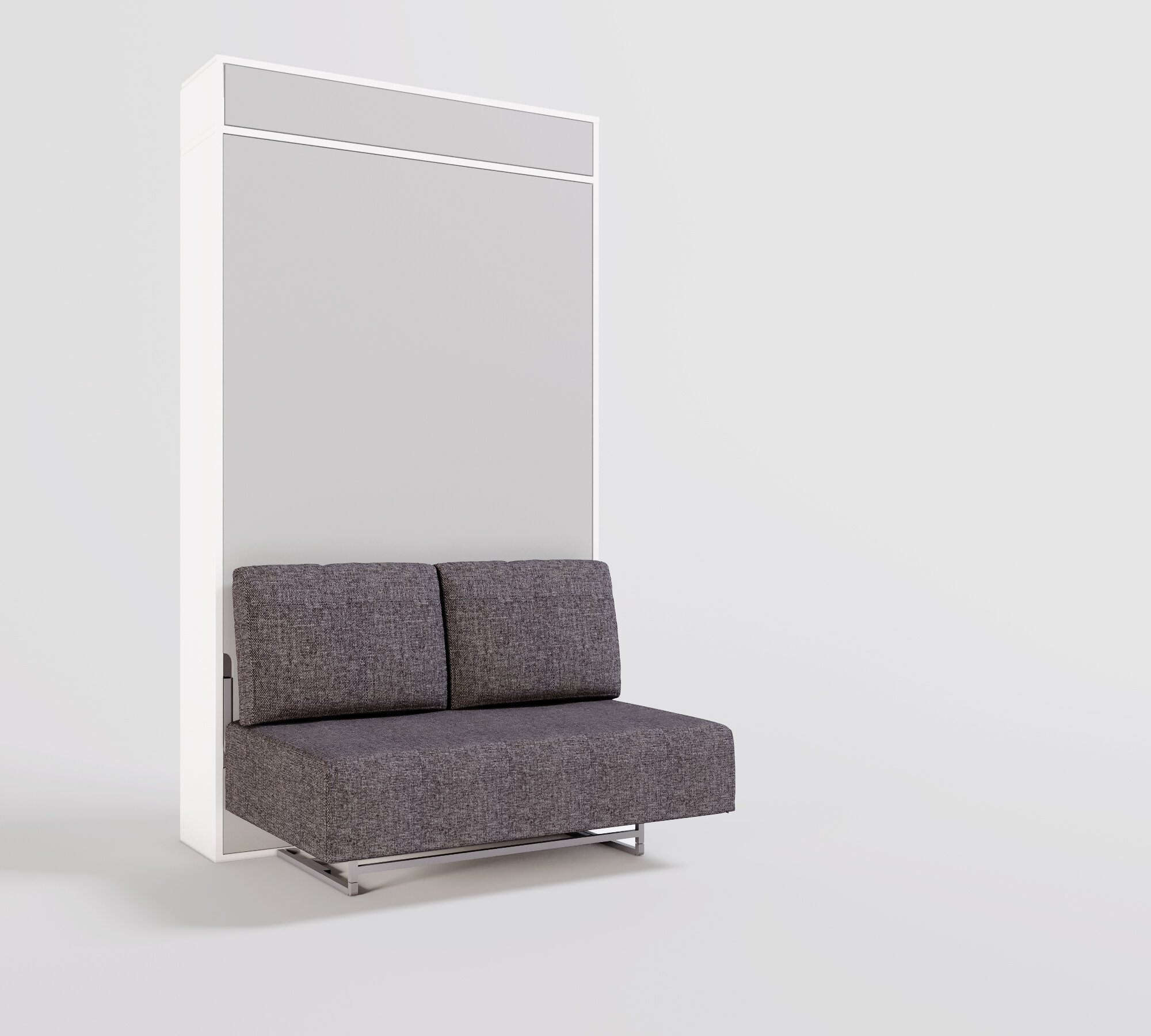 Шкаф кровать-трансформер с диваном Летто Пуф 1200 с антресолью Лайт Тренд