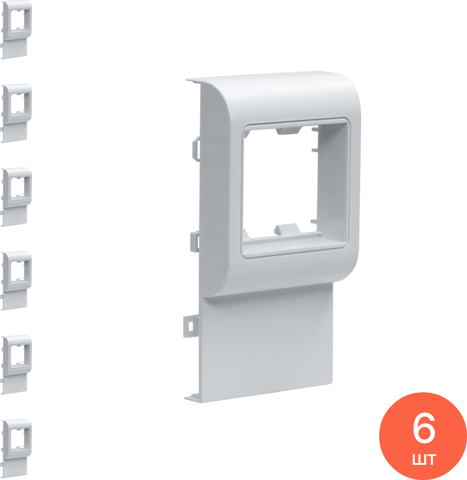 Рамка электроустановочная DKC / ДКС PDА-DN 120 суппорт под 2 модуля VIVA, 10063 белая / электроустановочное изделие (комплект из 6 шт)