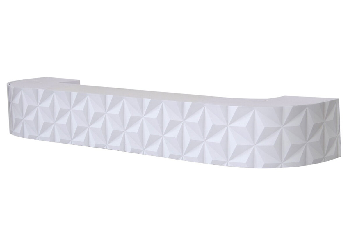 Карниз потолочный Магеллан 3-х рядный Геометрия 3D 85 мм Стандарт 200 см белый