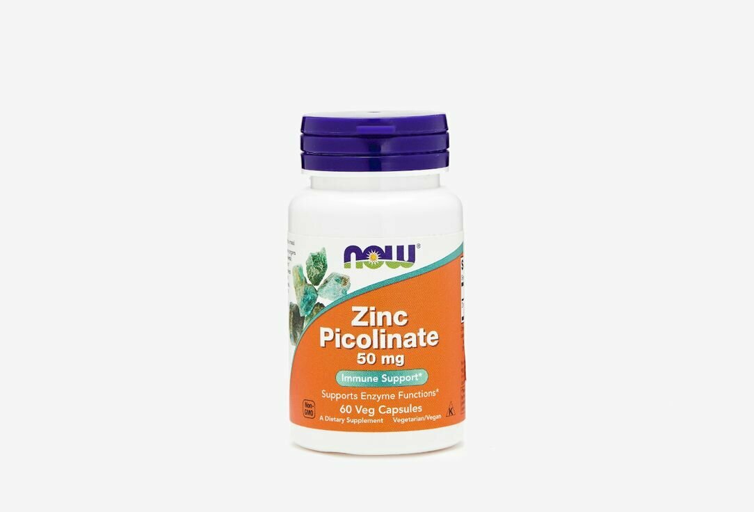 Цинк NOW zinc picolinate 50 мг в капсулах
