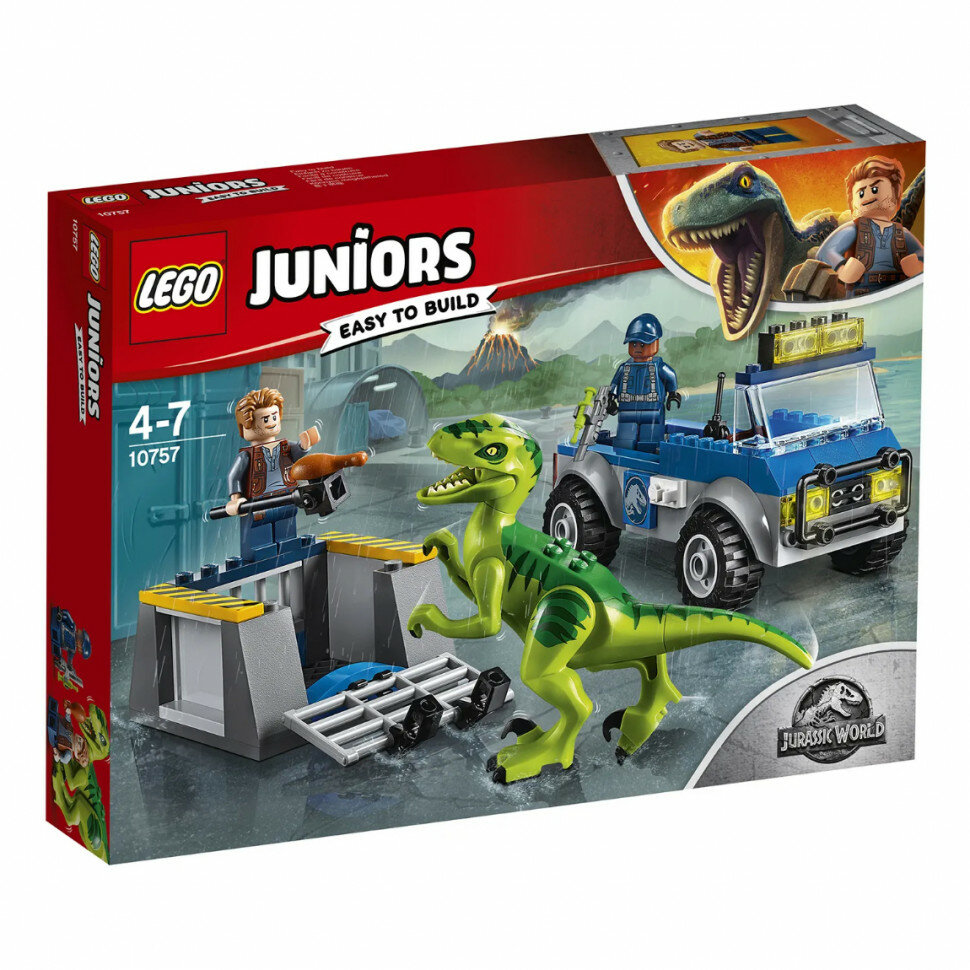 Конструктор LEGO Juniors 10757 Грузовик спасателей для перевозки раптора