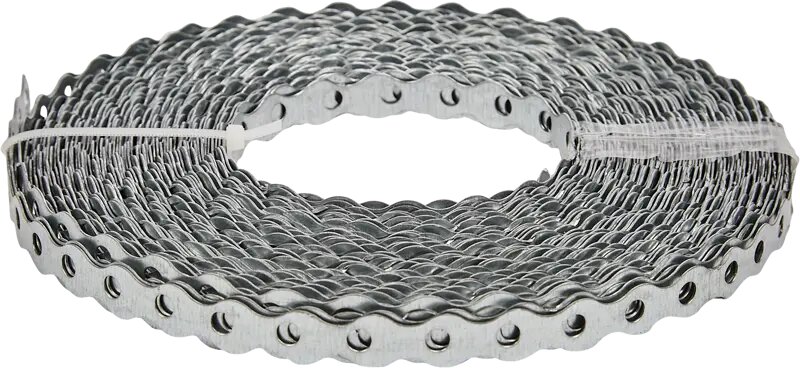 Перфорированная лента волна LV 12x0.75 25 м оцинкованная сталь цвет серебро