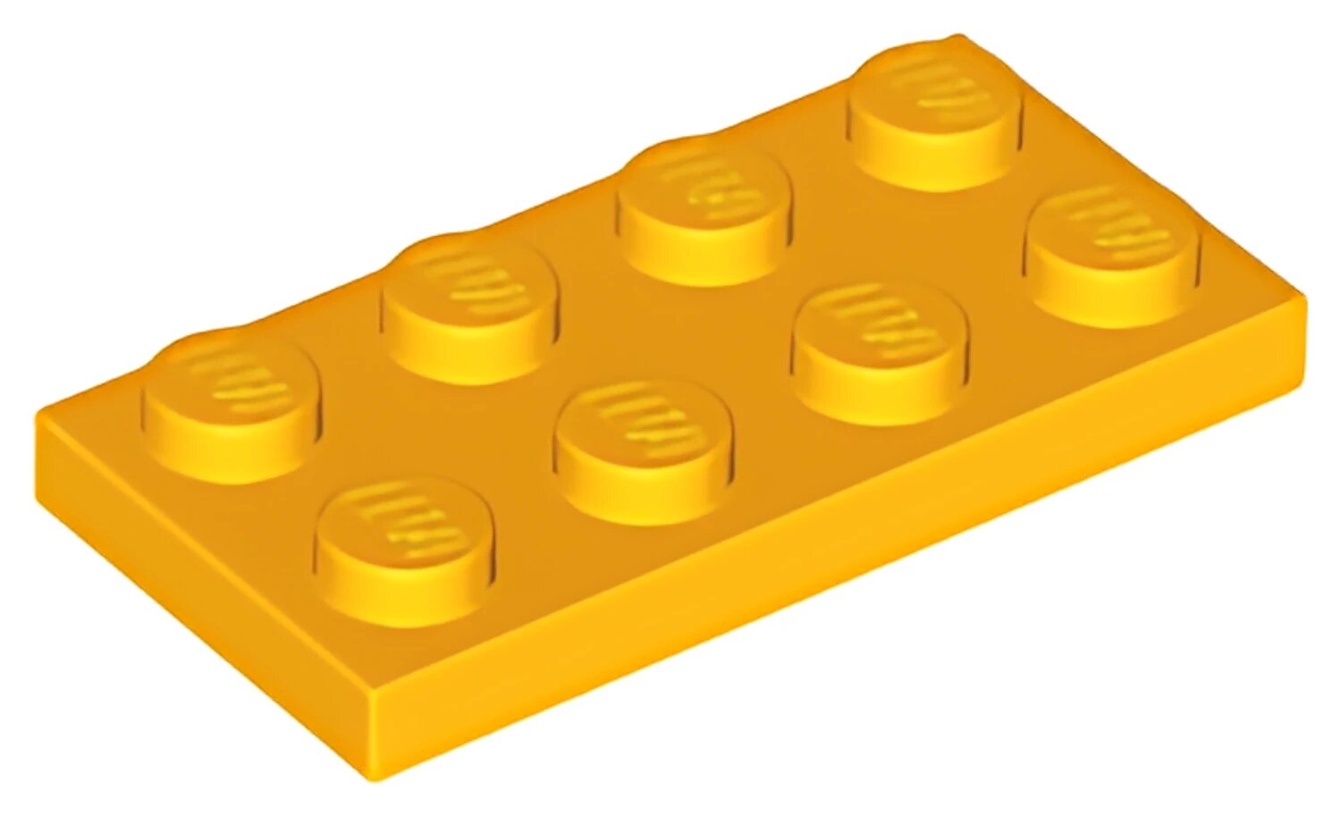 Деталь LEGO Plate 2 x 4 3020 Bright Light Orange N
