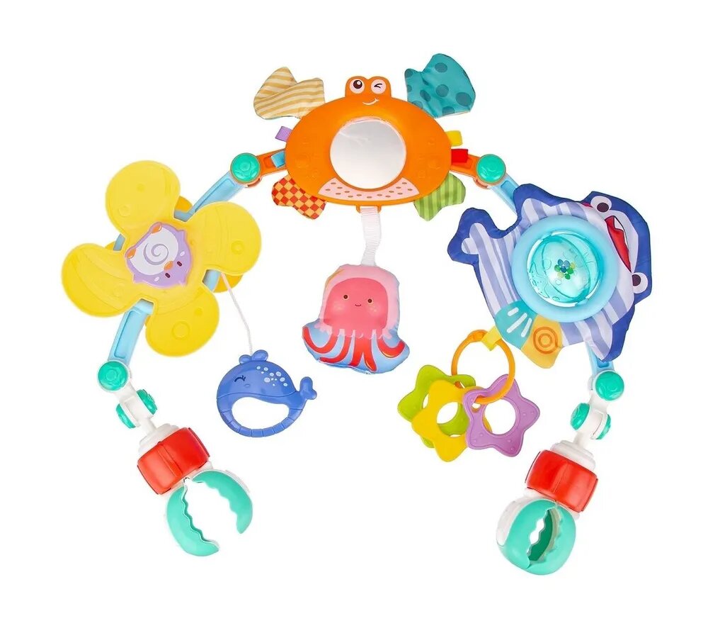 Дуга развивающая Elefantino 3 подвесные погремушки IT108402