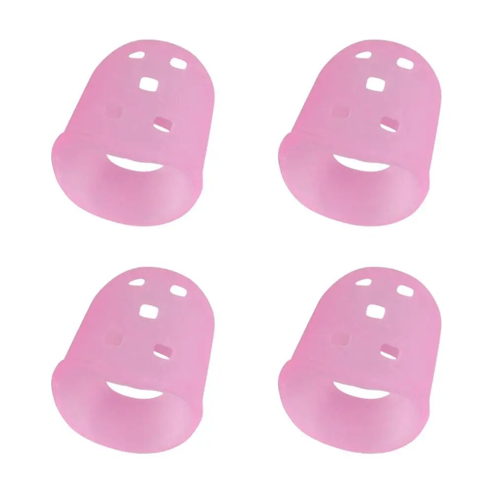 Розовые наперстки для гитары, 4 шт, pink-S-