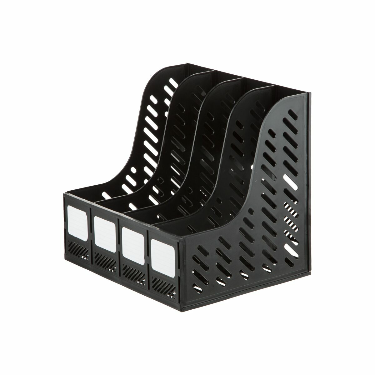 Лоток для бумаг вертикальный Attache, 310мм, 4 отделения, черный