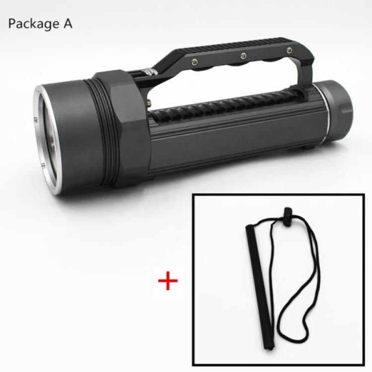 Подводный фонарь Uranusfire 6*L2 7200LM Черный, Gray Package A