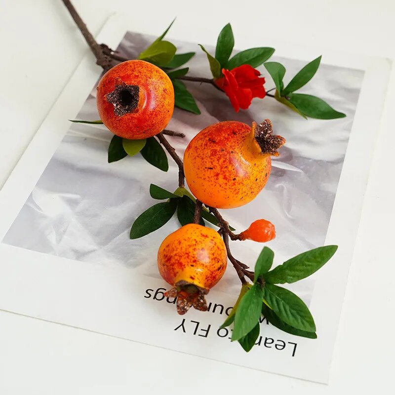 Искусственные гранаты из пены, набор из 3 штук Оранжевый