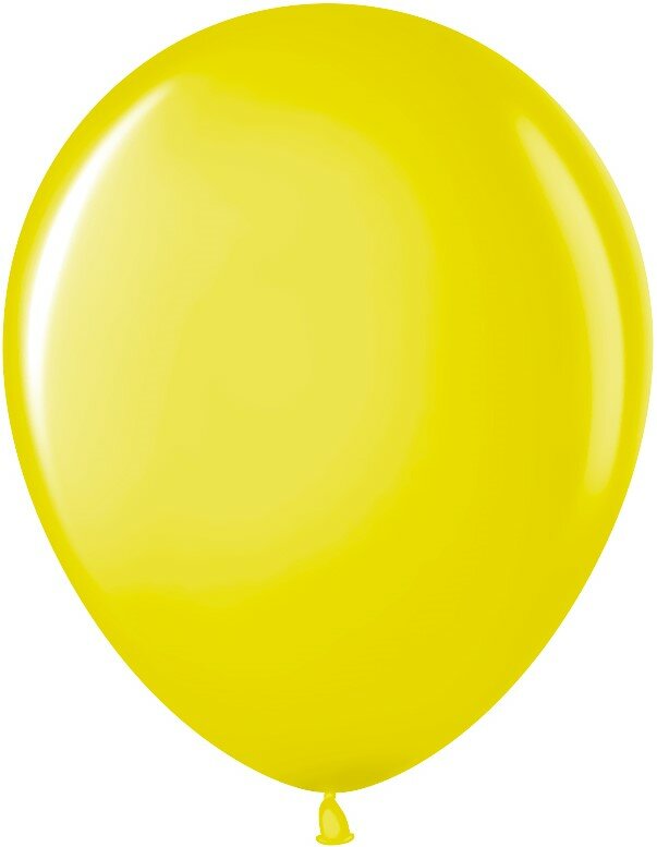 Шар (5'/13 см), Желтый (210), пастель, 100 шт, Волна веселья