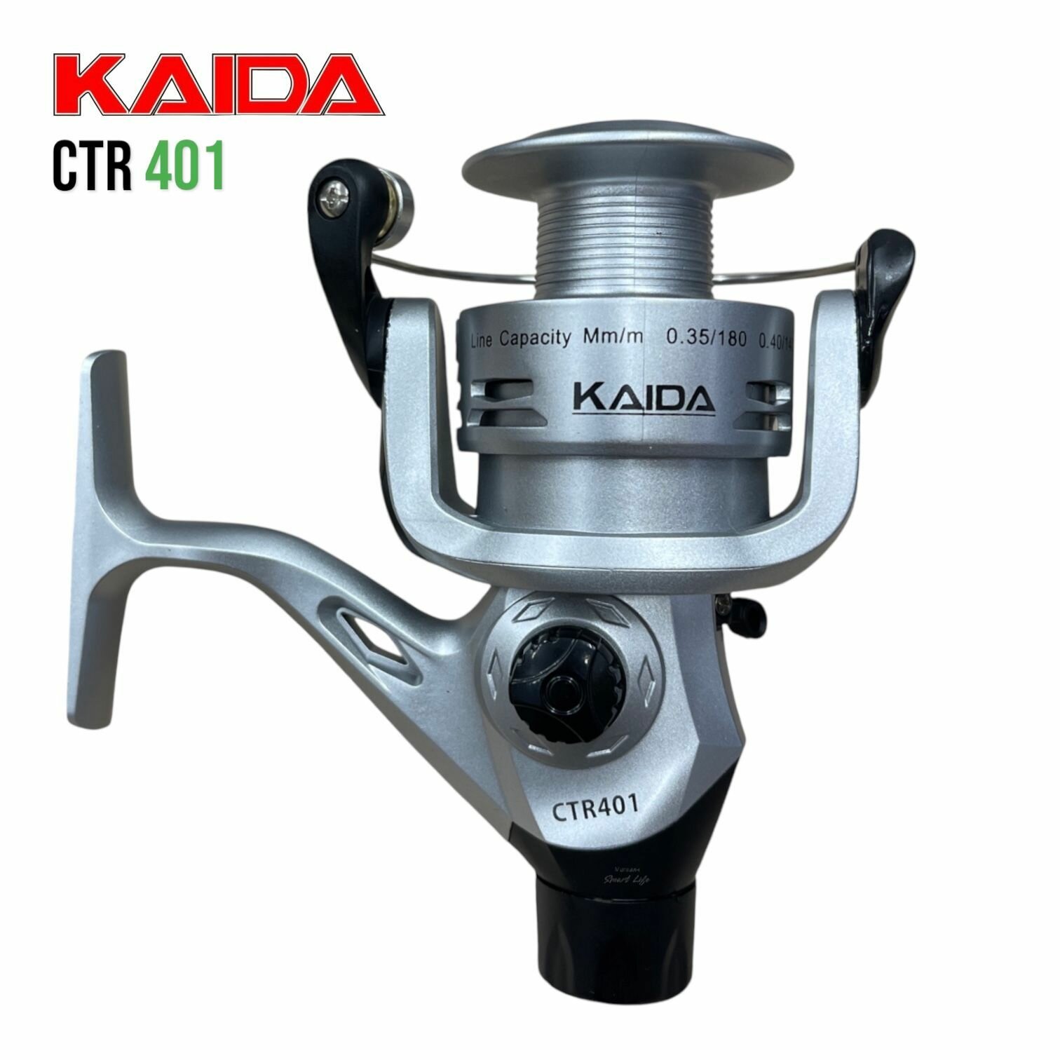 Катушка Kaida CTR401 1 подшипников пластиковая шпуля 4000 на спиннинг, фидер, донку, удочку кайда