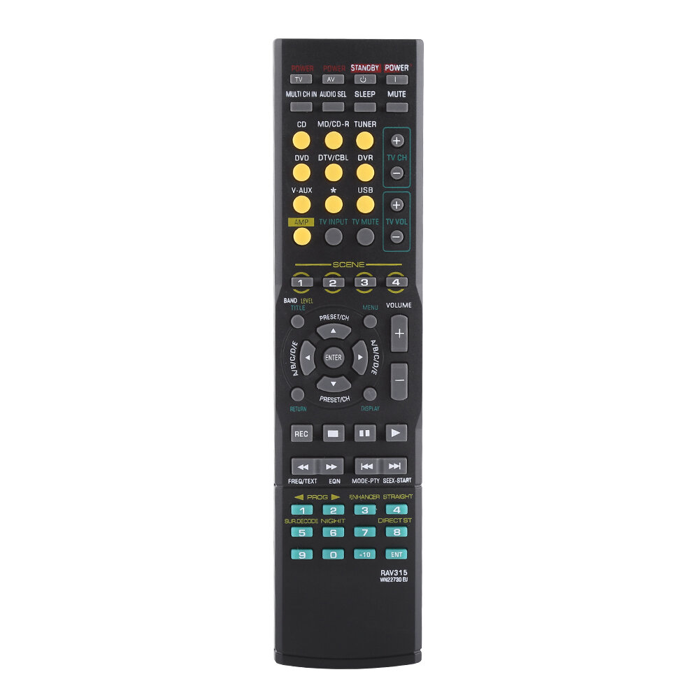 Audio Remote Controller, Control, Portable High Quality Lightweight for YAMAHA RAV315 WN22730 Black Home Durable