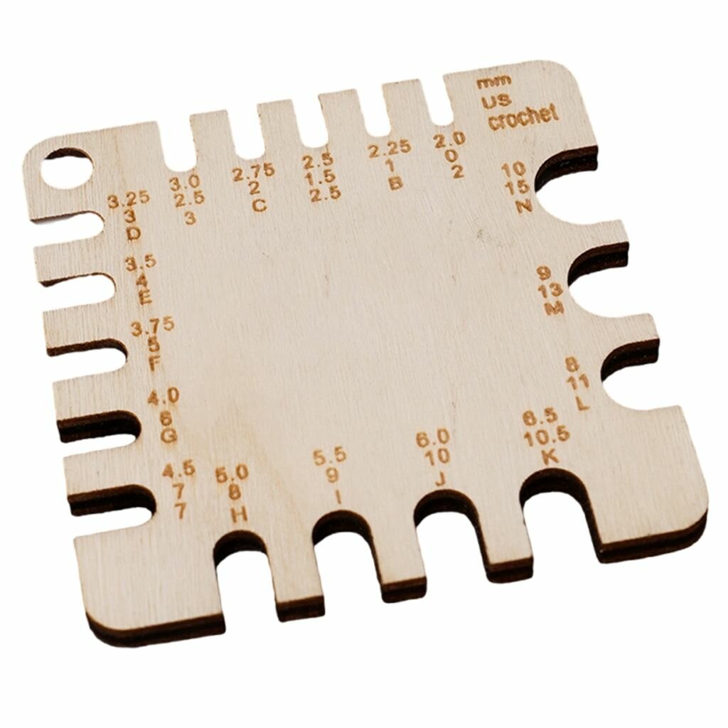 Линейка для вязальных спиц