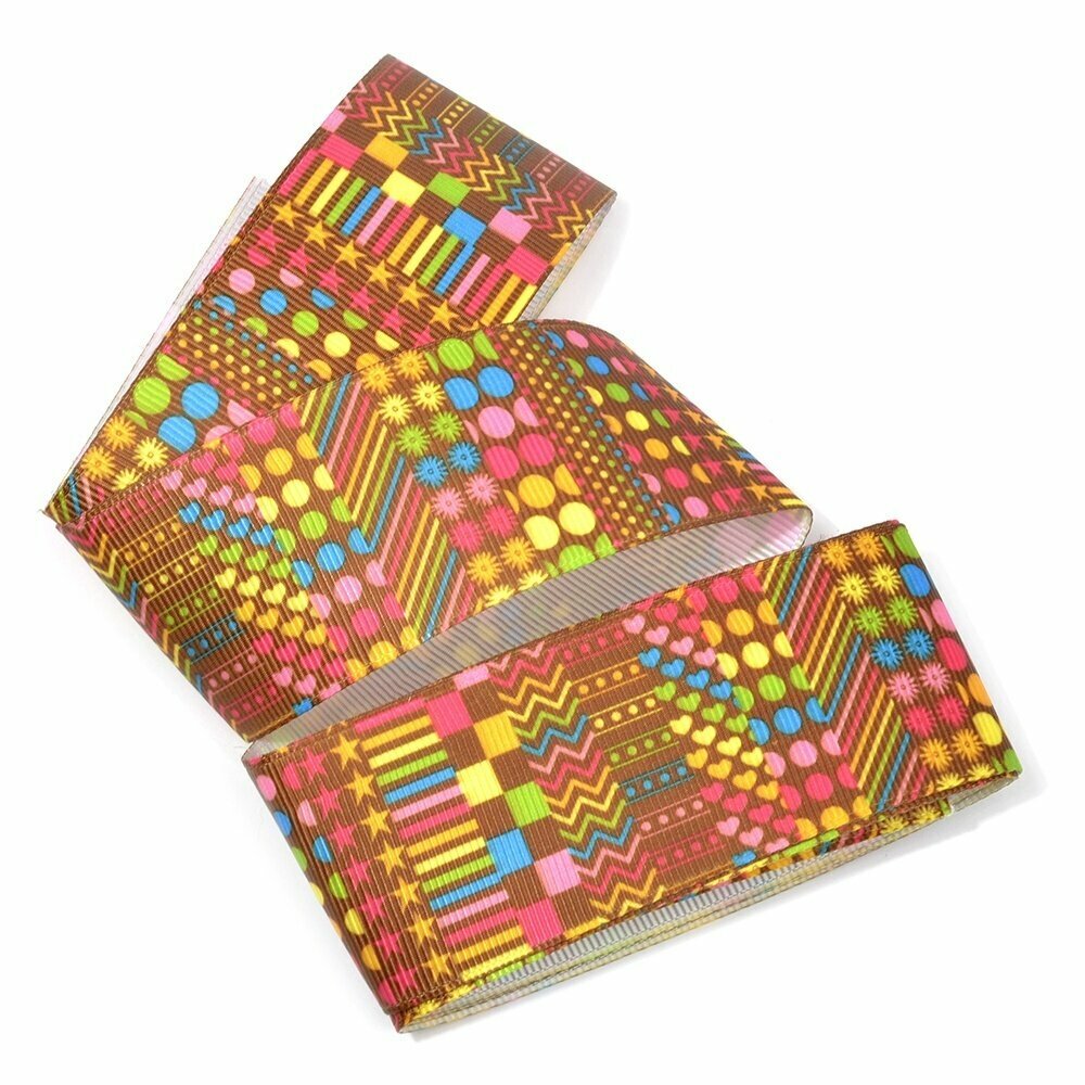 Лента репсовая IDEAL с рисунком, B 38 мм, 10 м (TBY. LDR102)