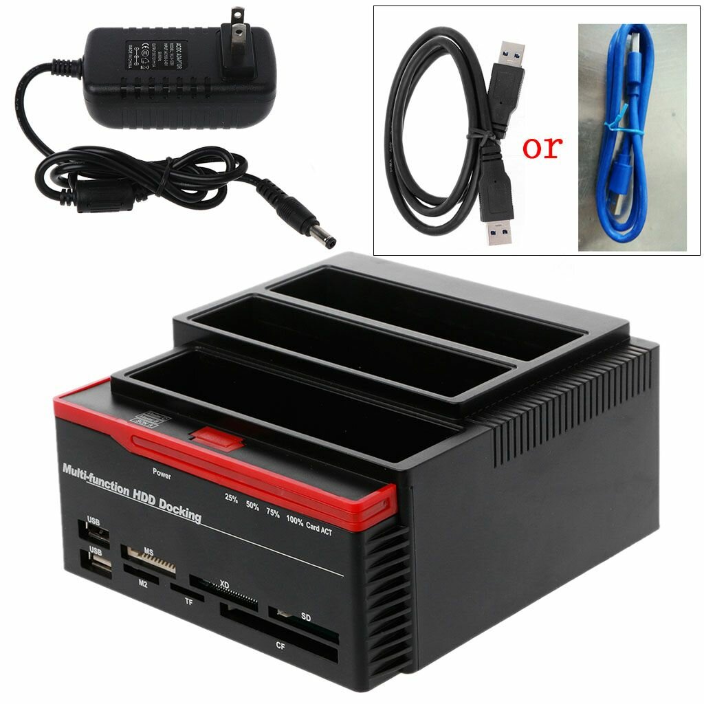 USB3.0Три местаIDE SATAМногофункциональный держатель жесткого диска, дубликатор жесткого диска, кард-ридер-Правила США