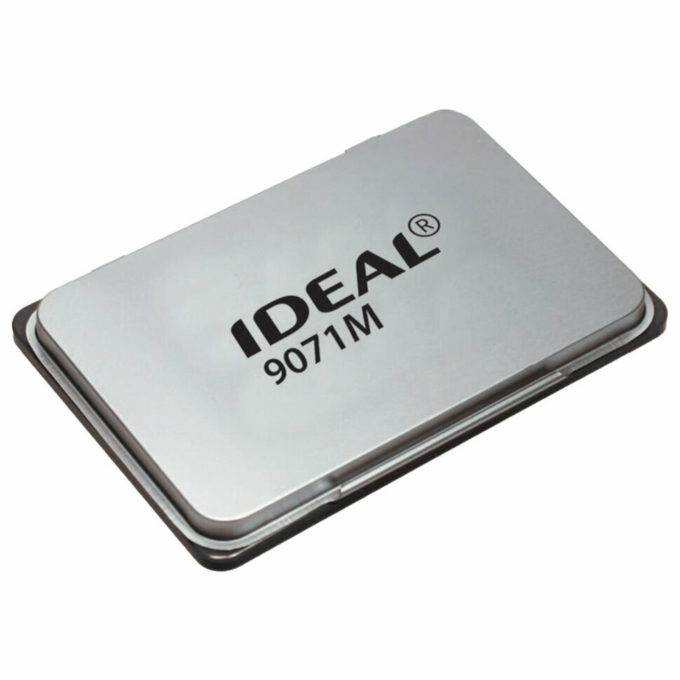 Штемпельная подушка TRODAT IDEAL 9071M, 90х56 мм, металлический корпус, черная, 190091, 238384