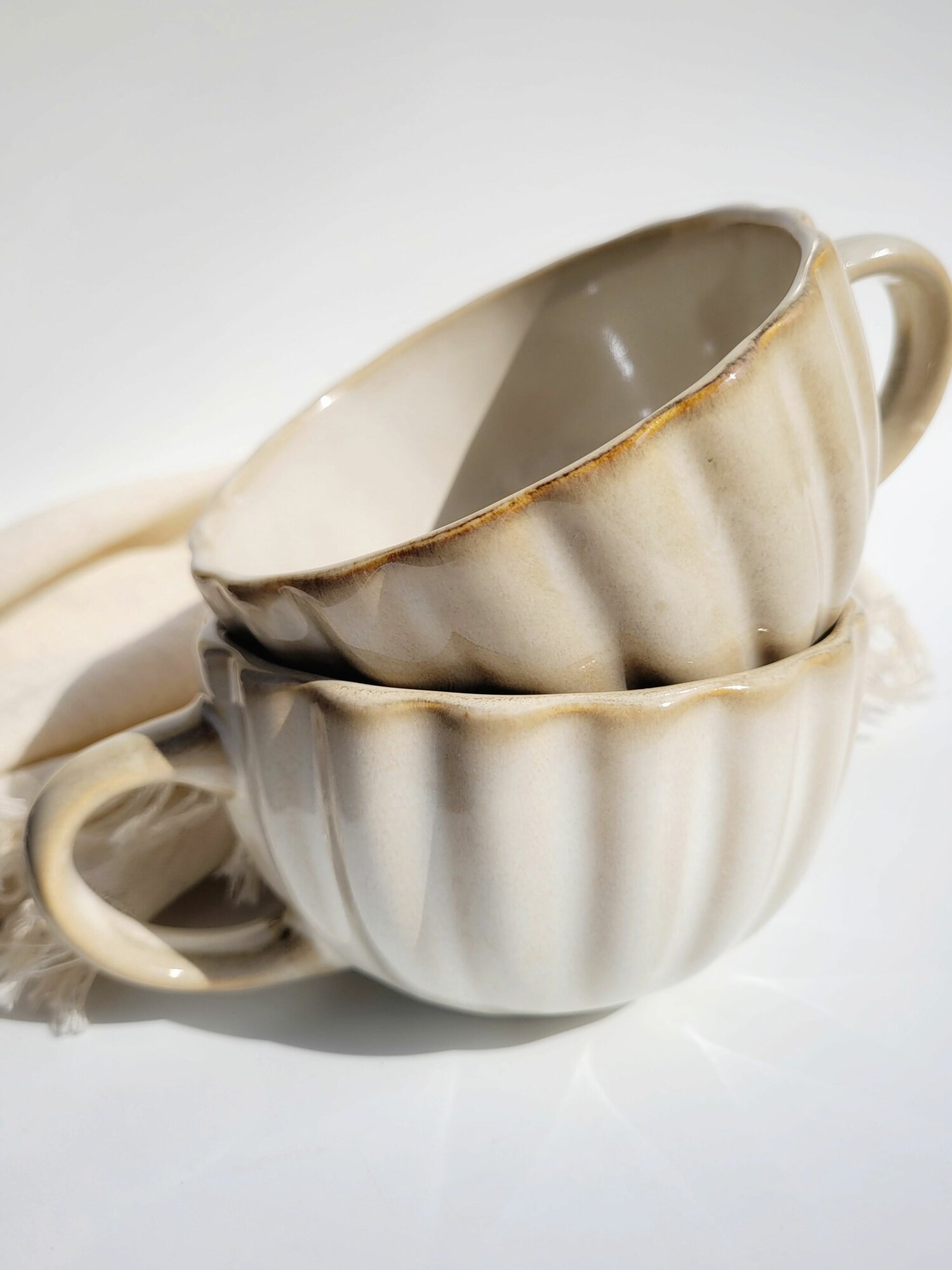 Кружка, чашка с ручкой Cosy & Trendy "ASTERA PURE" 1 шт, 450 мл. Ударопрочная керамика, для чая, кофе, латте, капучино. Бельгия