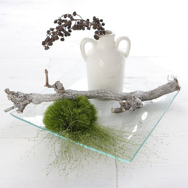 Стеклянная тарелка Lurua 20 см квадратная, Ideas4Seasons, 30263