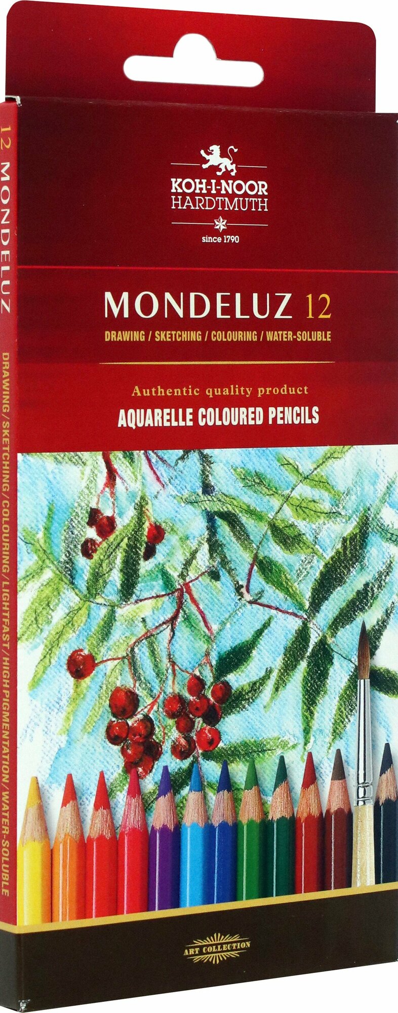 Карандаши акварельные Mondeluz Fruit, 12 цветов