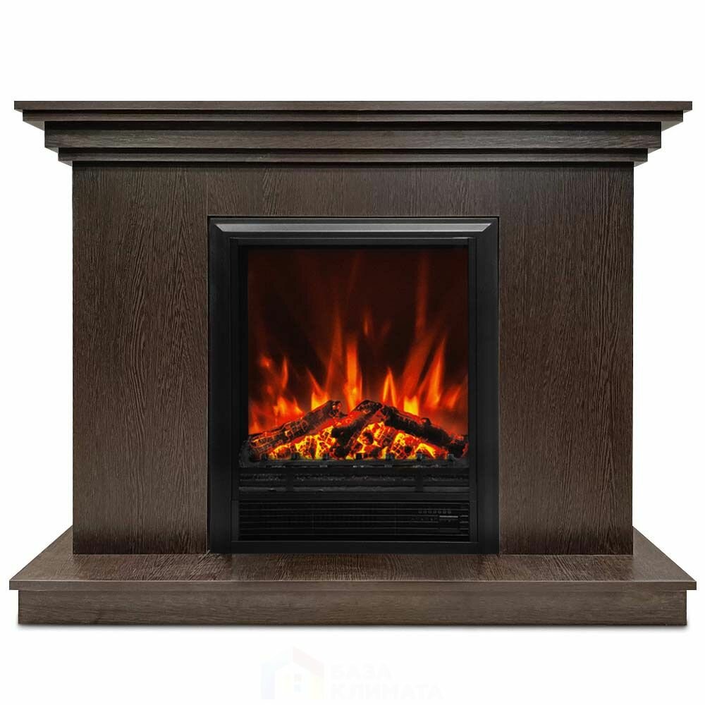 Камин электрический хорошие камины Марс венге с очагом Eugene венге с пультом, обогревом и звуком потрескивания дров