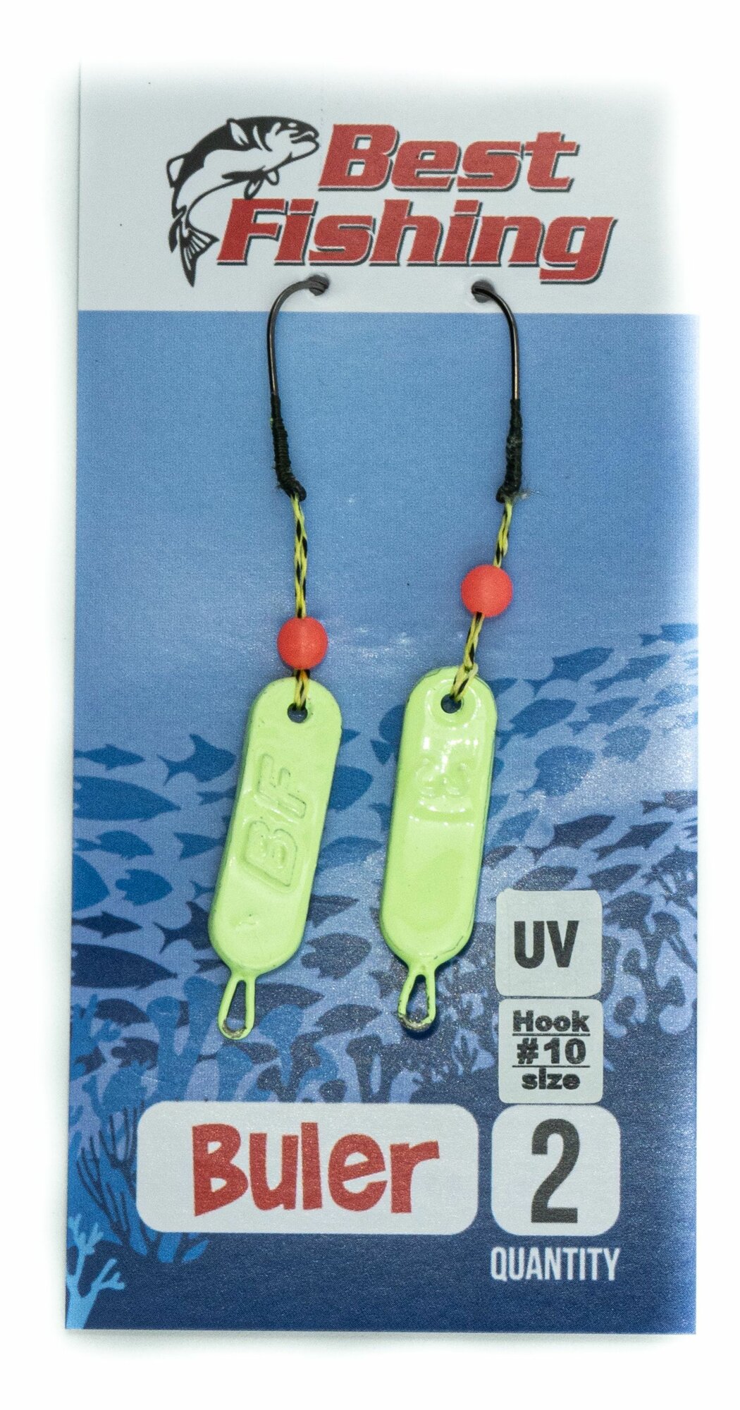 Булеры рыболовные Best Fishing Neon, #10, 3 гр, цвет салатовый UV