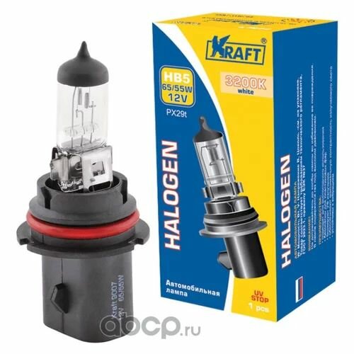 Лампа 12V HB5 6555W PX29T Kraft kt700026
