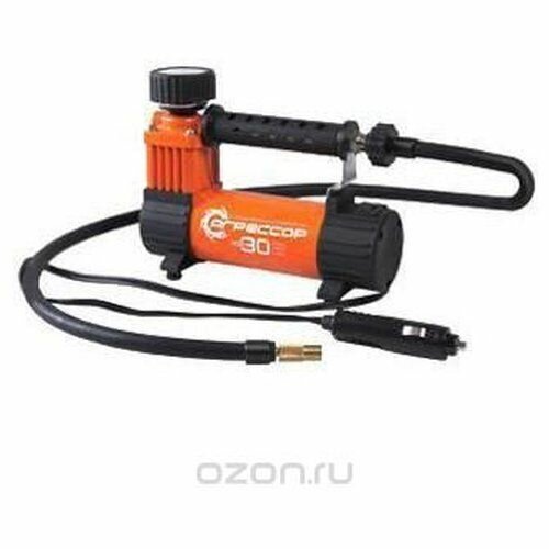 Компрессор автомобильный Агрессор AGR-30, металлический, производительность 30 л/мин, 12В, 140Вт Агрессор AGR30