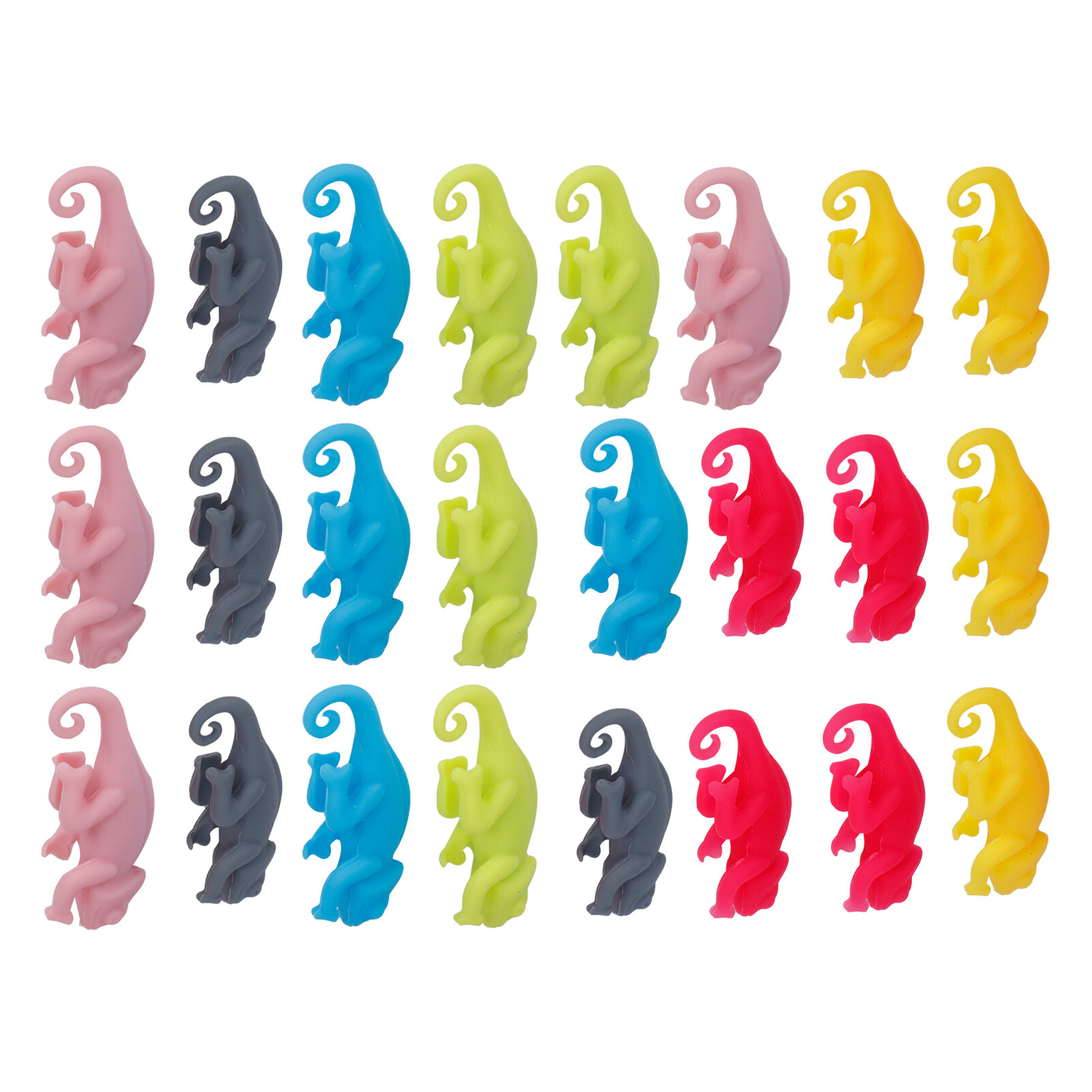 5Set Drink Markers Cute Animal Shaped Silicone Wine Glass Tag Identifier Drinkware Tools