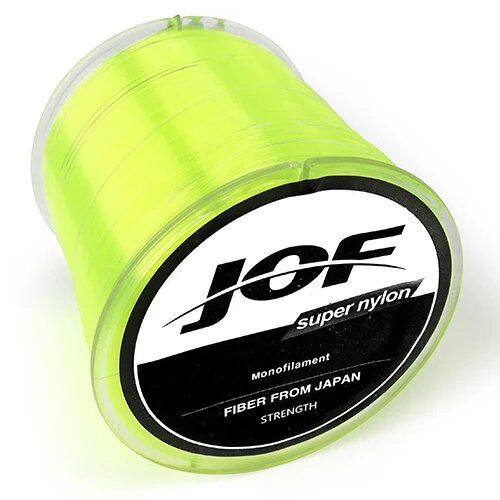 JOF Рыболовная леска нейлоновая 500 м 5 LB-30 LB Зеленый, 3.0, Yellow