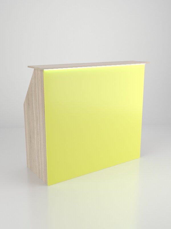 Ресепшн "Колор" №37 Лайм с диодной подсветкой, Дуб Сонома. Производитель товара - компания Westcom.