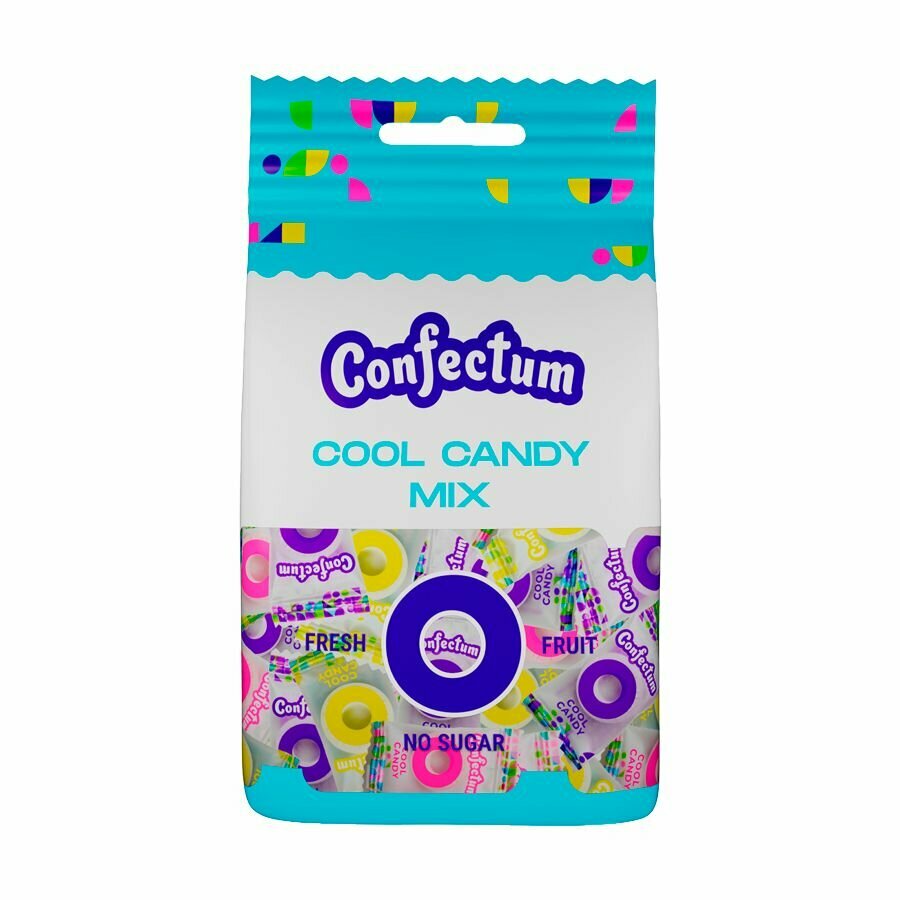 Таблетированная конфета "Confectum Cool Candy" со вкусами: виноград, клубника, ананас, 50г