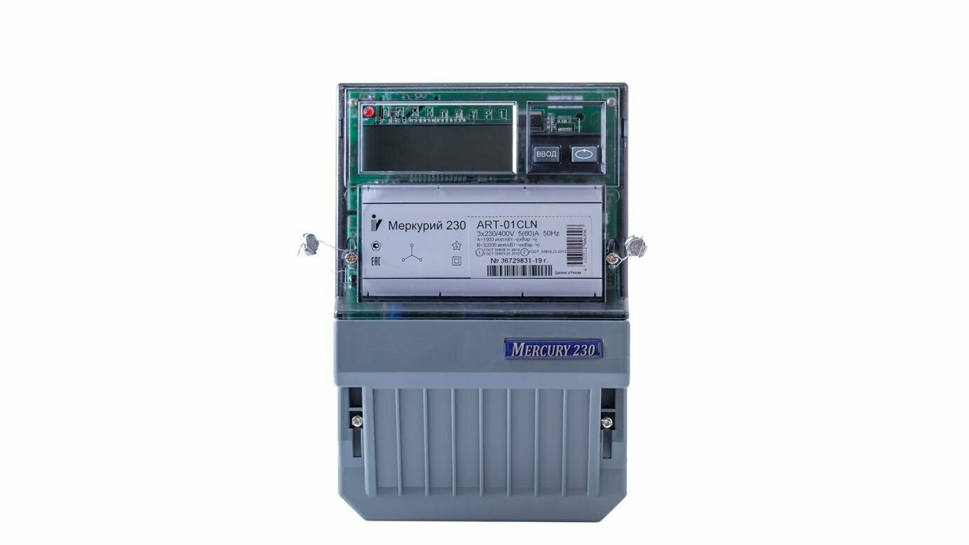 Эл. счетчик 3-фаз. Меркурий 230 АRТ-01 CLN (5-50А/380)