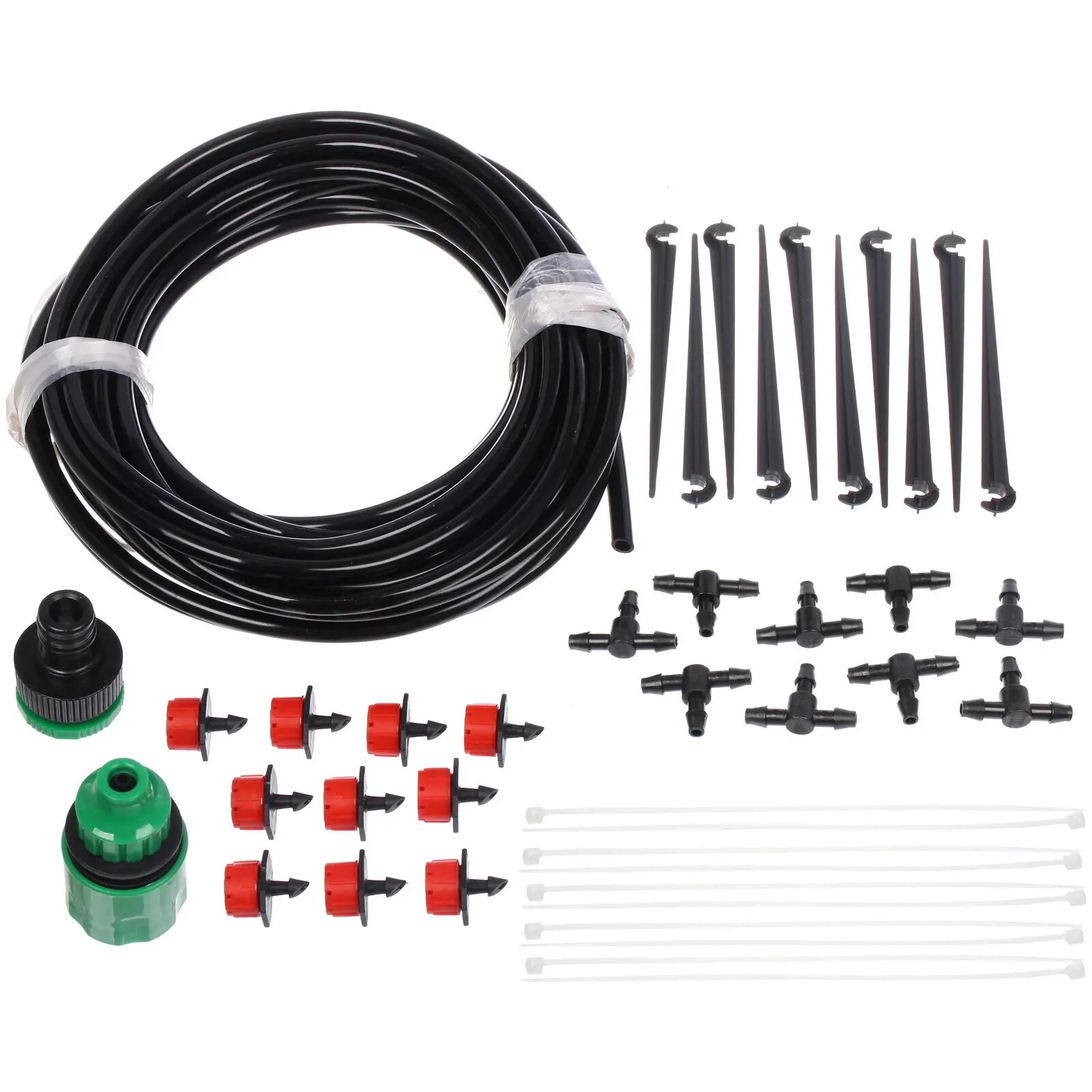 Система капельного полива 10 м, экономия воды до 70%, ПВХ, для сада