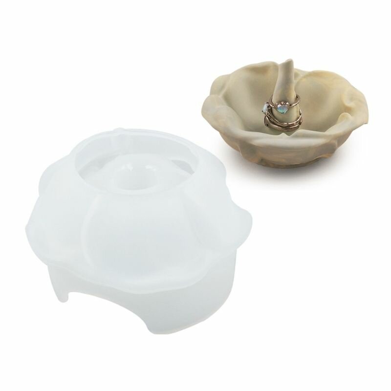 Держатель розового кольца маленькая пластинчатая зеркальная силиконовая форма