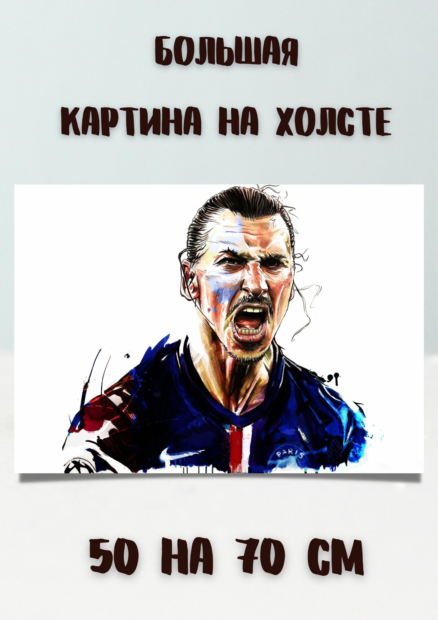 Картина с футболистом из Швеции - бомбардир Златан Ибрагимович