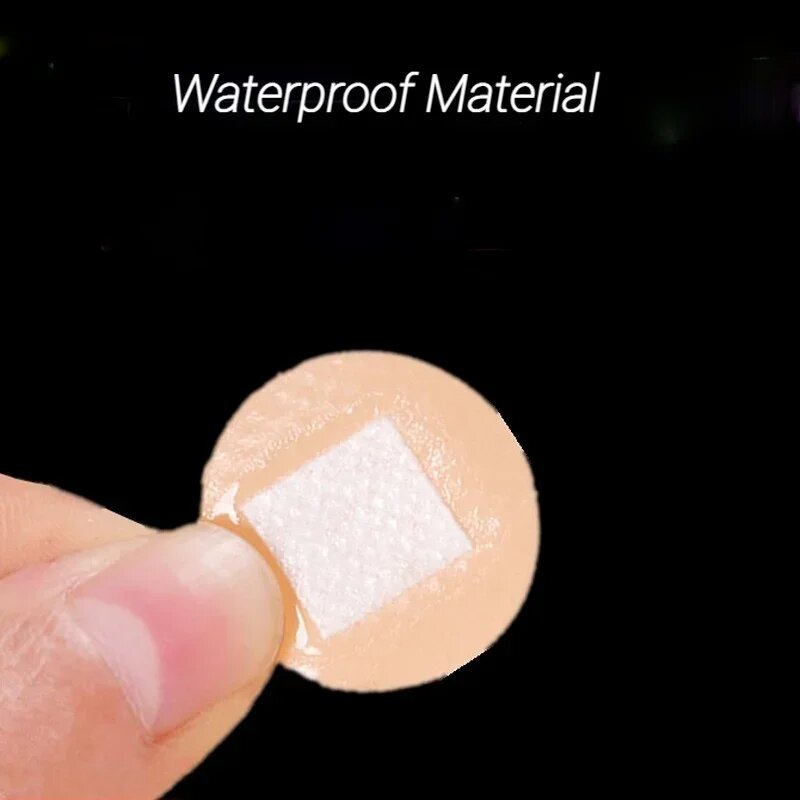 100 шт./лот, круглые клейкие пластыри Curitas для детей, дышащие полиэтиленовые пластыри для ран, пластыри для ран