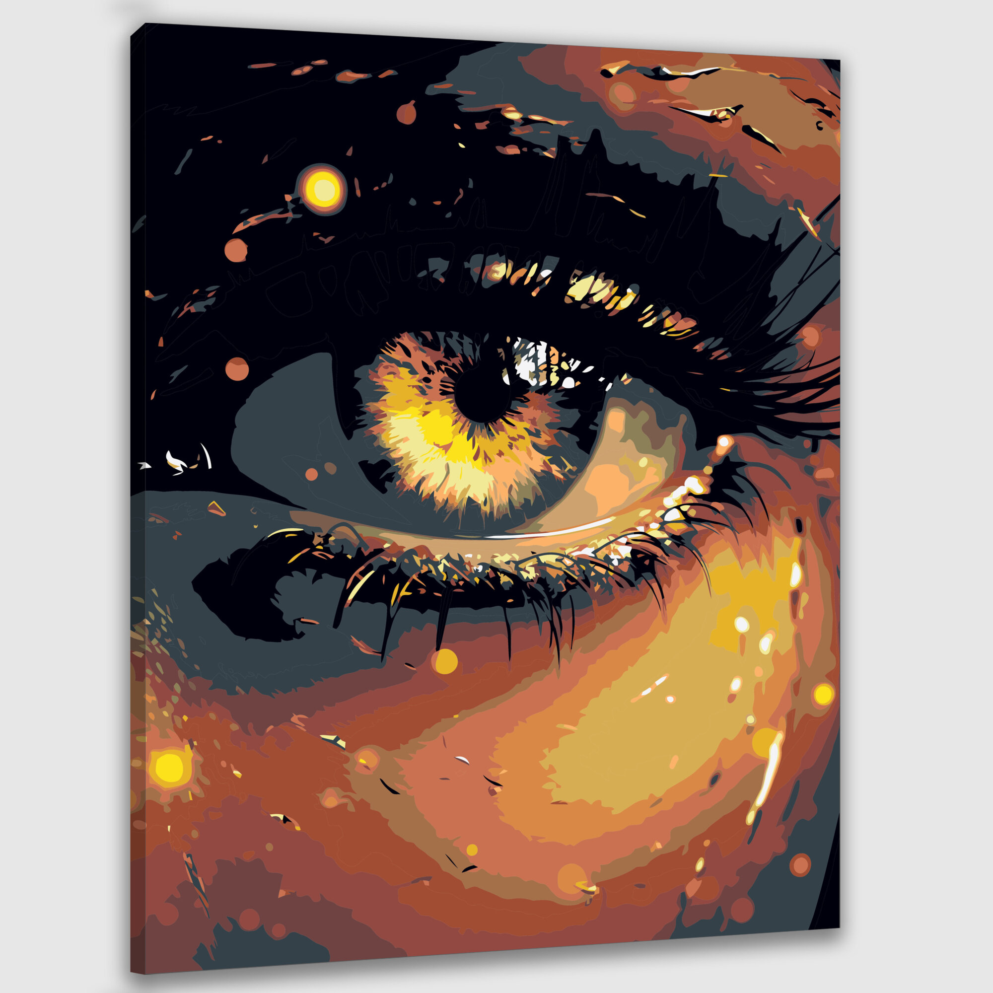 Картина по номерам 40x50 см, глаз, девушка, страсть, решимость, желания, взгляд