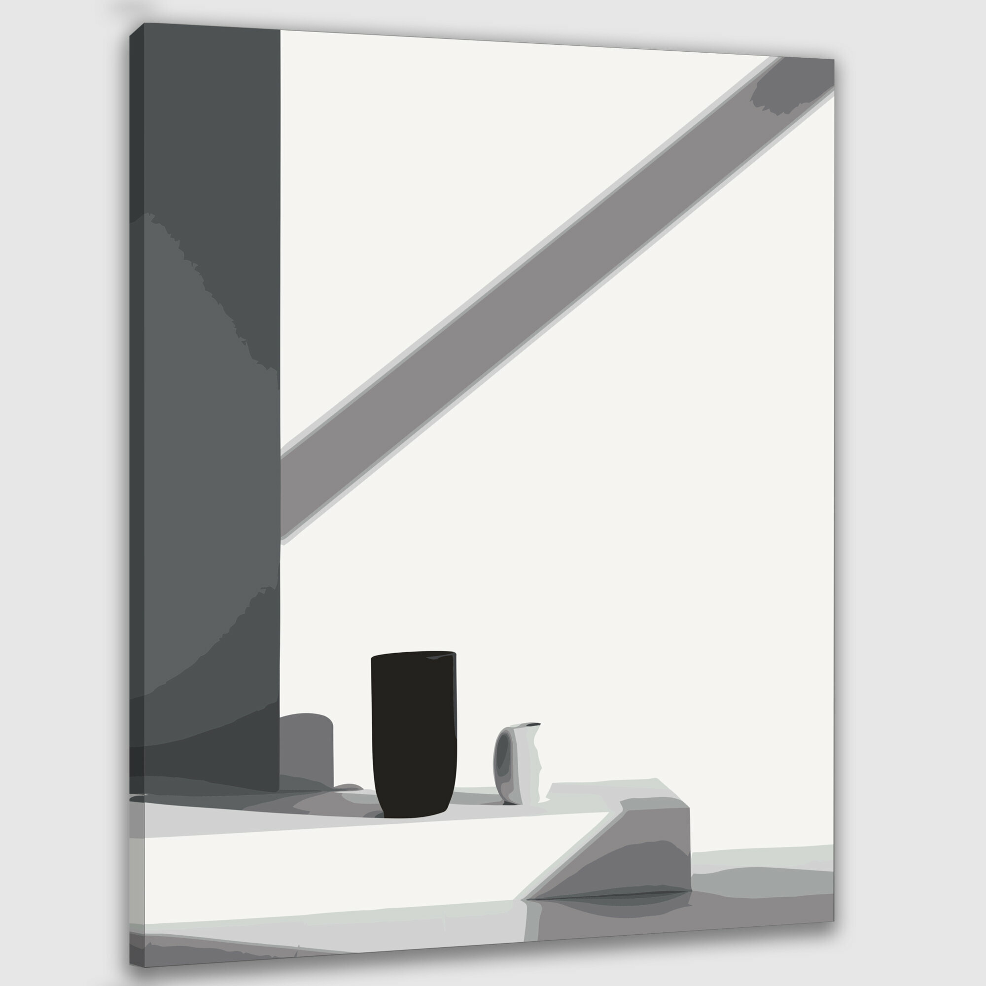 Картина по номерам 40x50 см, монохромная фотография, минимализм, идеальная композиция, повседневные предметы