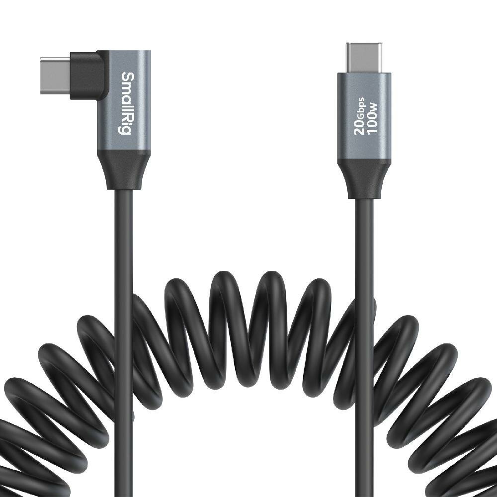 Кабель SmallRig 4792 спиральный USB-C/USB-C (прямой и г-образный штекеры) 35см