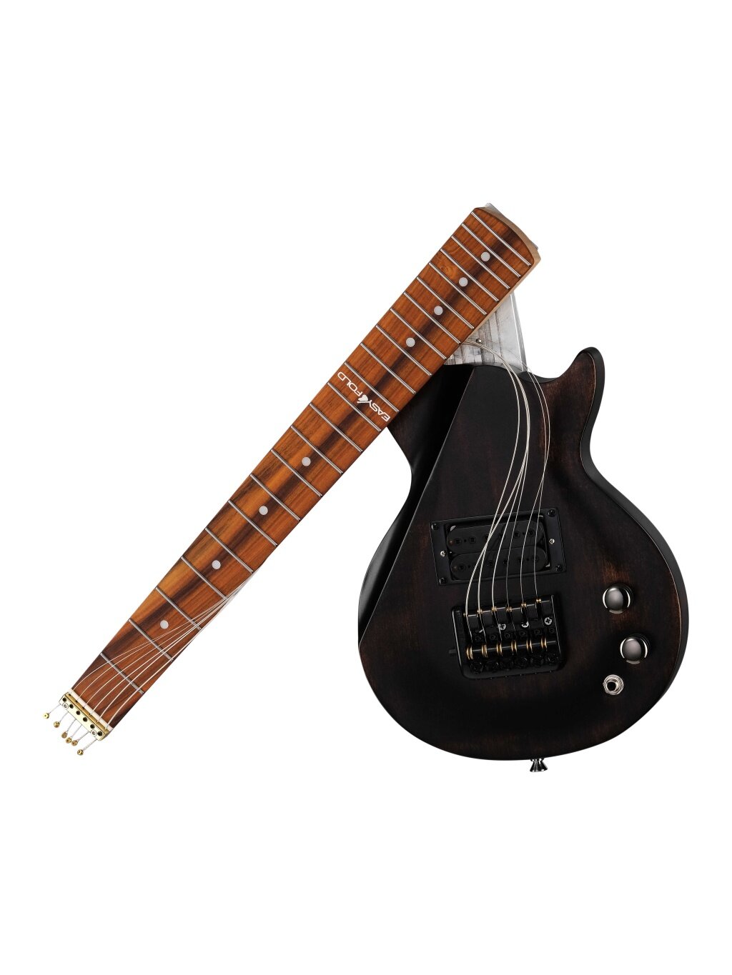 Easy-Fold-LP-Pro-WB Электрогитара складная, коричневая, Easy Fix