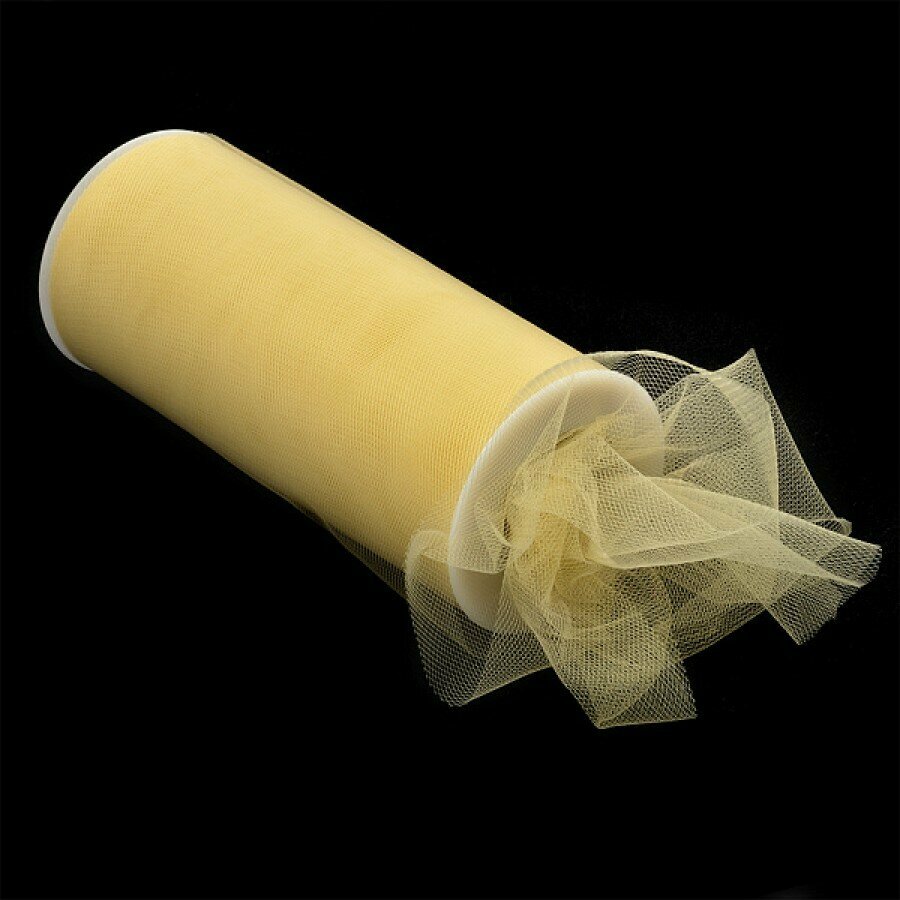 Фатин средней жесткости в шпульках,100% нейлон, TBY.C шир.150мм цв.38 песочный уп.22.86м